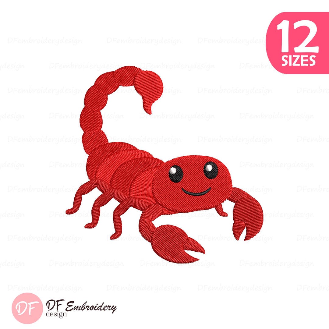 Cute Scorpio Embroidery Design, Zodiac Sign Machine Embroidery File ...