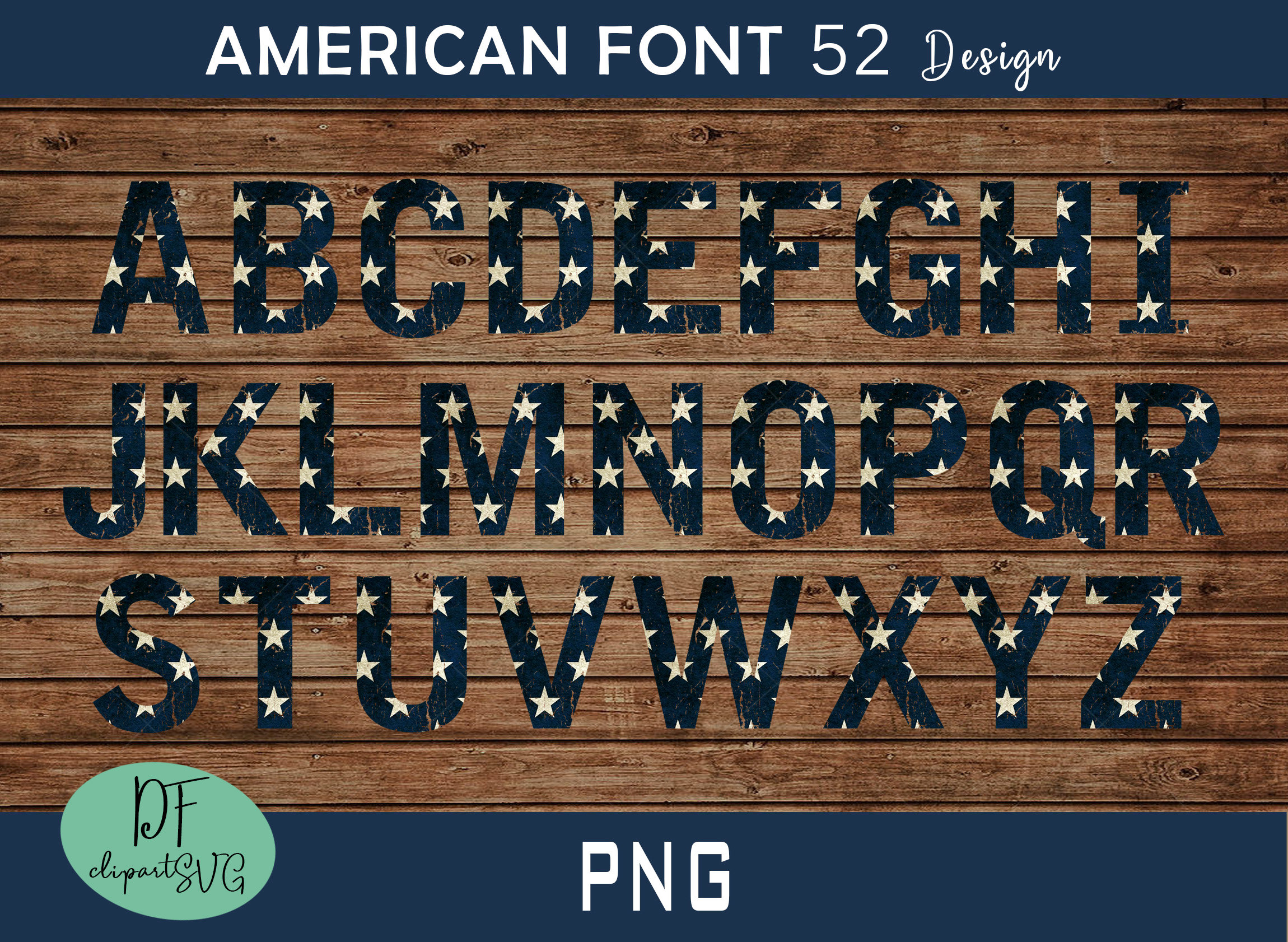 American Flag Alphabet Font American Flag Alphabet Clip Art | Etsy