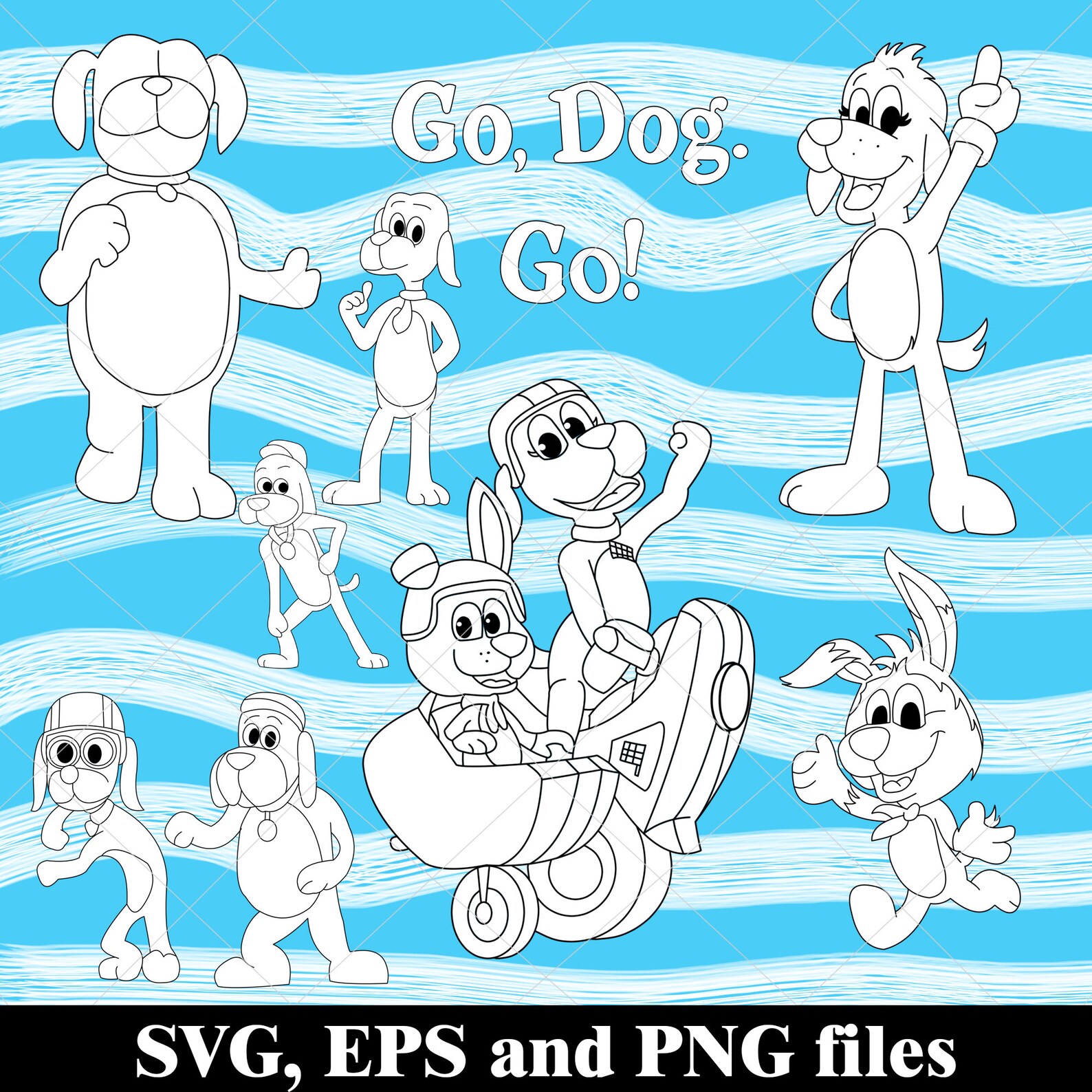 Go Dog Go go dog go svg Bundle go dog go birthday go dog | Etsy