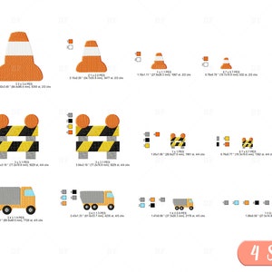 Mini Construction Embroidery Design, Construction Vehicles Machine ...