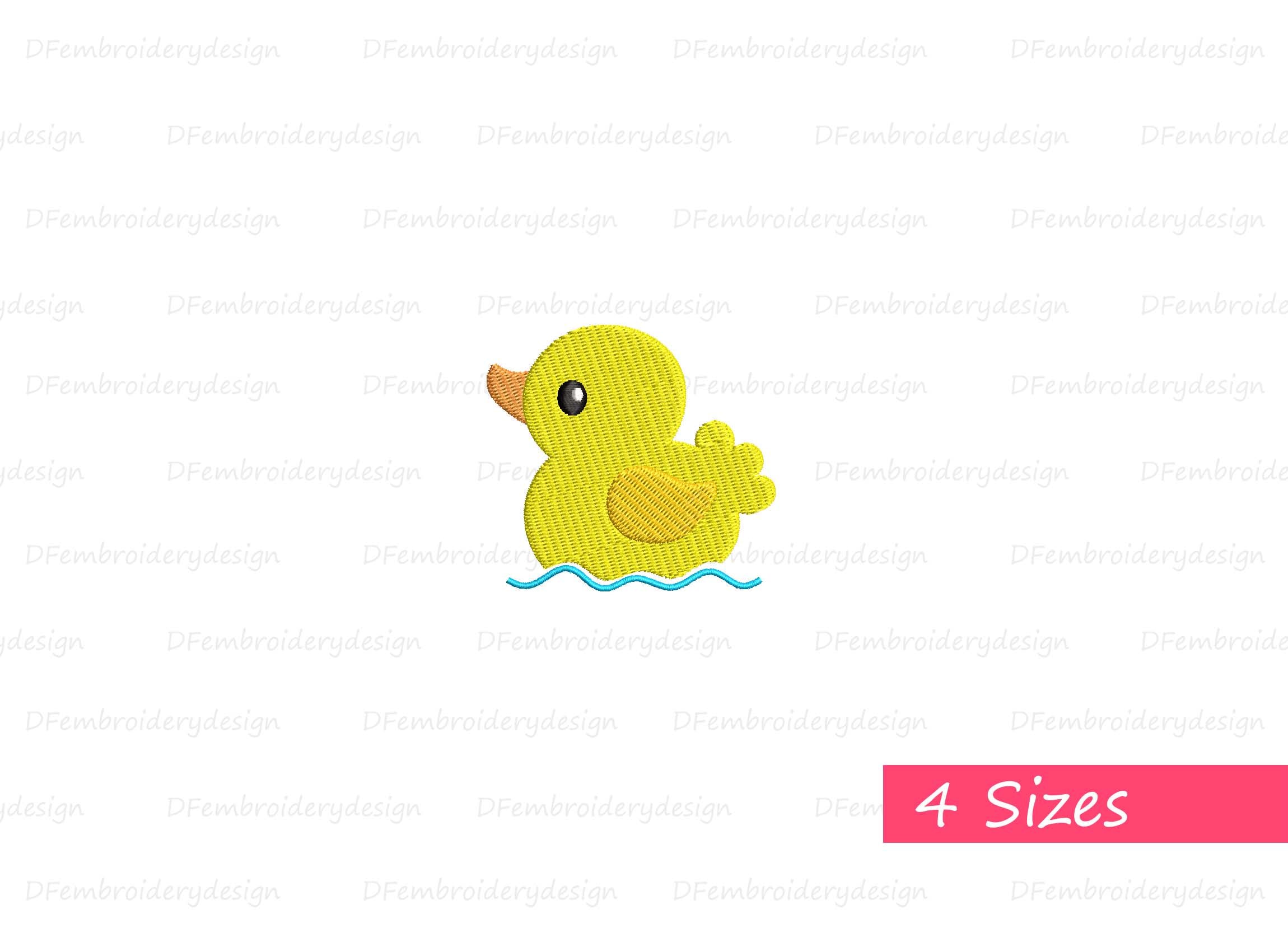 Baby Duck Machine Embroidery Design – Cute Needlework Pattern (4 Sizes ...