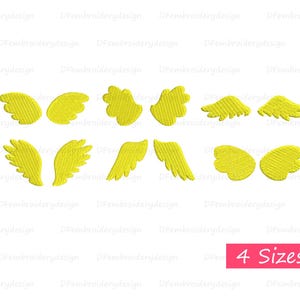 Mini Baby Angel Wings Embroidery Design, Wing Embroidery Designs, Wing Embroidery Design, Angel ...