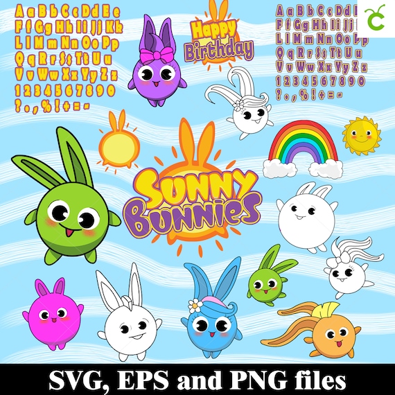 Sunny Bunnies Sunny Bunnies Svg Sunny Bunnies Party Sunny Etsy