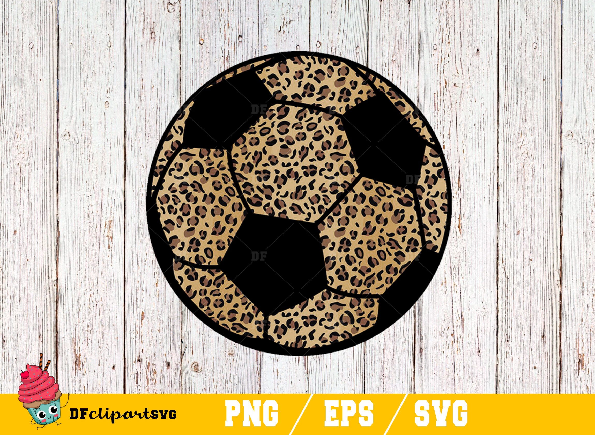 Leopard Print Soccer Svg Soccer Cut File Leopard Svg | Etsy UK