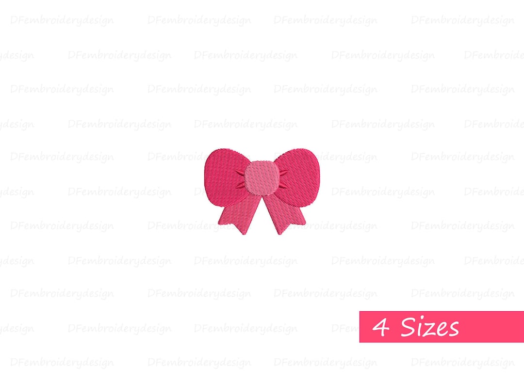 Mini Bow Machine Embroidery Designs – Small Applique Patterns (instant ...