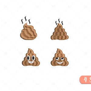 Mini Poop Embroidery Design: 4 Sizes (instant Download) - Etsy