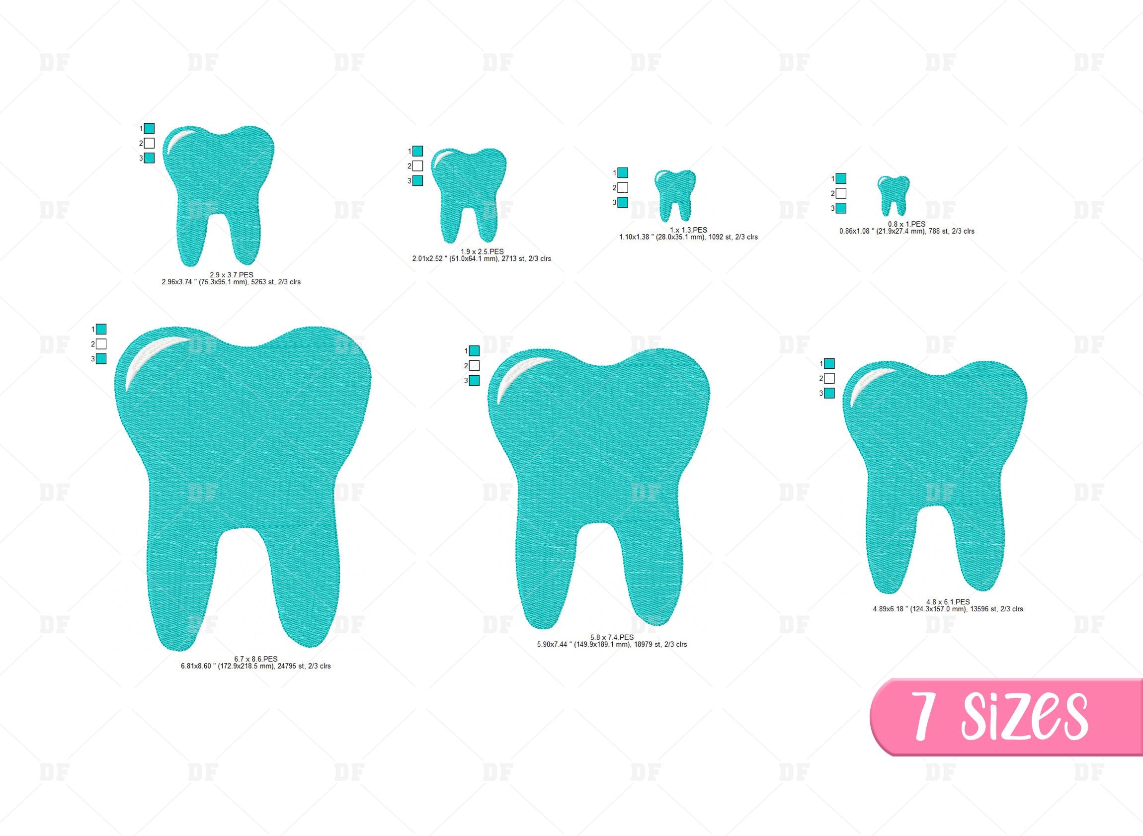 Mini Tooth Fairy Embroidery Designs Footh Embroidery Design - Etsy