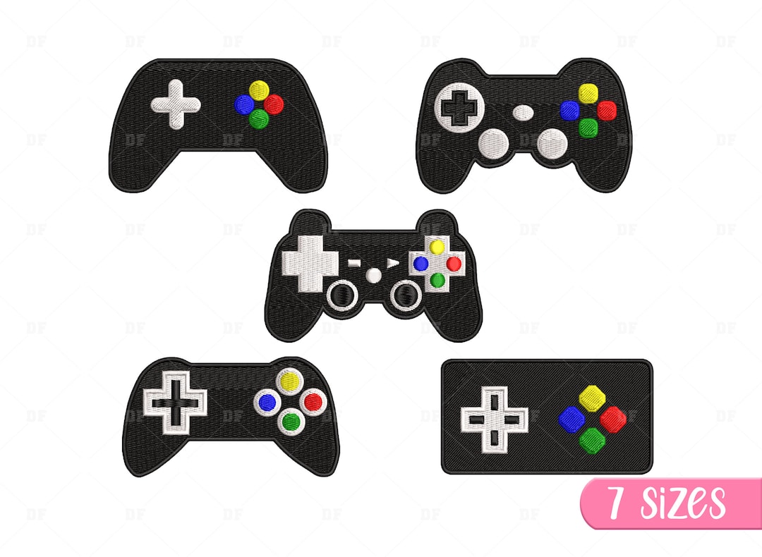 Video Game Controller Embroidery Design, Mini Game Controller Machine ...