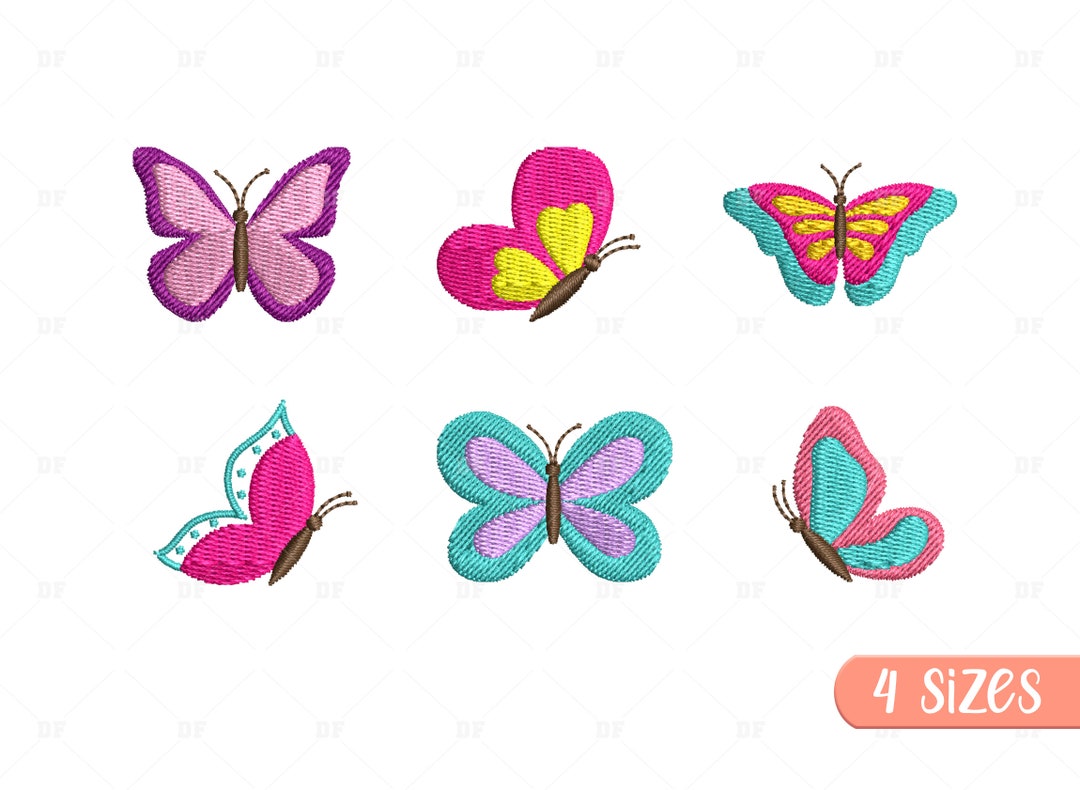 Mini Butterfly Embroidery Design, Butterfly Embroidery Design, Animal ...
