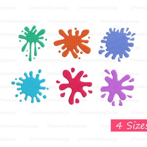 Paint Splatter Machine Embroidery Designs: Artistic Stitch Patterns (4 ...