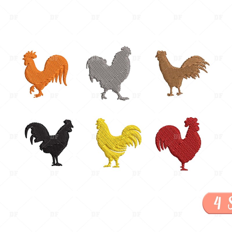 Rooster Embroidery - Etsy