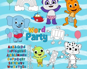 Word Party Birthday - Etsy