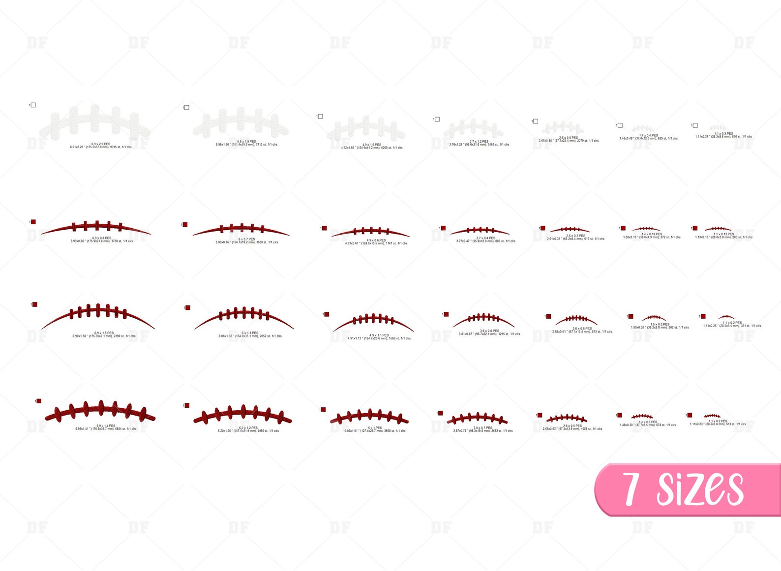 Football Laces Embroidery Design Mini Football Laces - Etsy