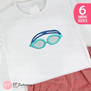 Mini Swimming Goggles Embroidery Design, Machine Embroidery for ...