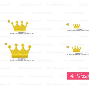 Mini Crown Machine Embroidery Designs: Regal Flair (instant Download ...