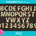 SUMMER FONT Watermelon Summer Watermelon Alphabet Font PNG - Etsy