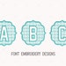 Font Embossed Embroidery Design, Monogram Alphabet Machine Embroidery ...