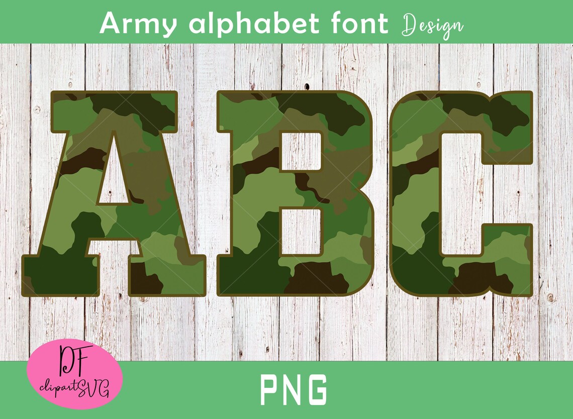Army Alphabet Stencil Font Stencil Font PNG Stencil - Etsy