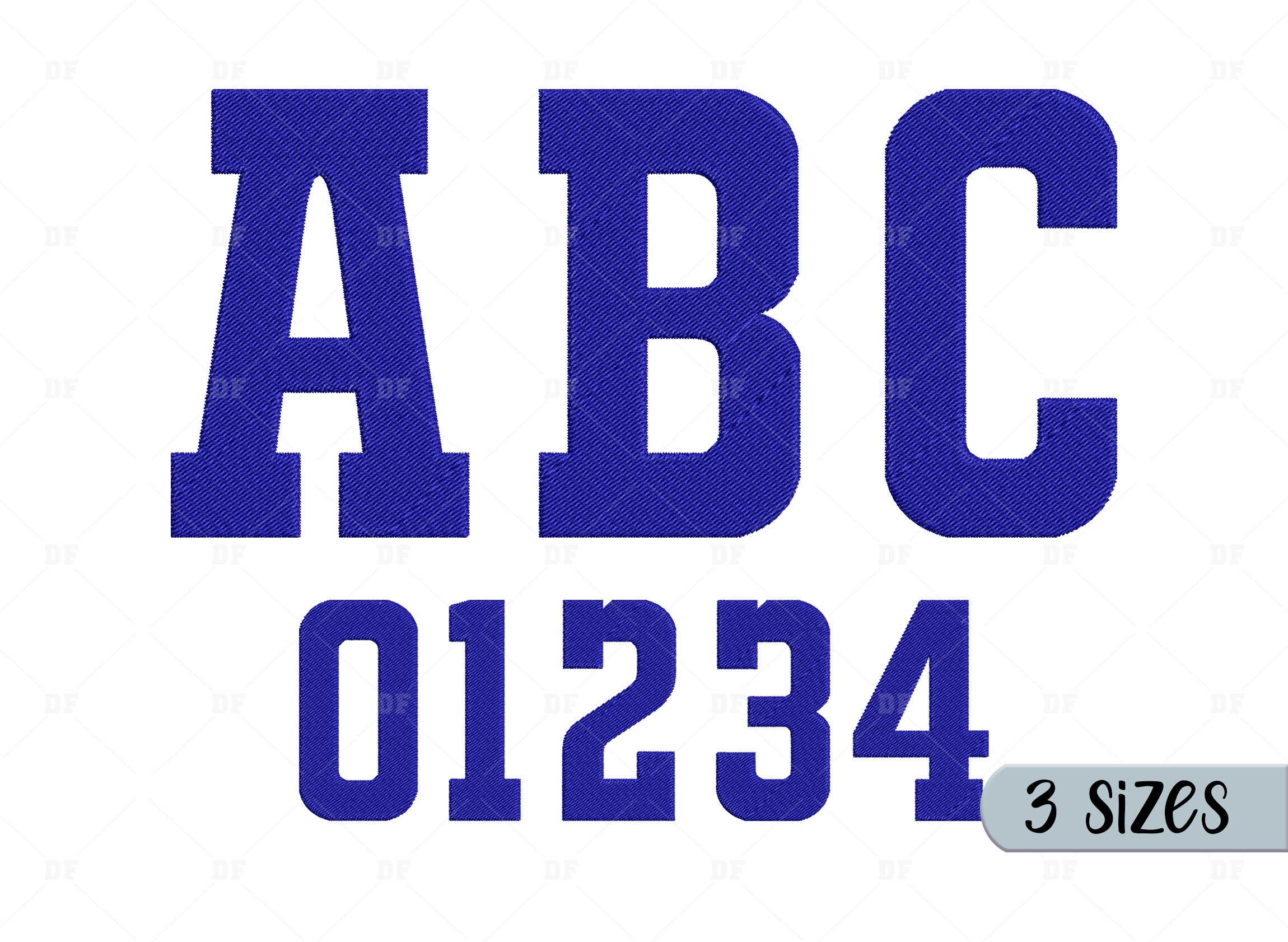 Large Font Embroidery Design, Font Alphabet Embroidery Design, Font ...