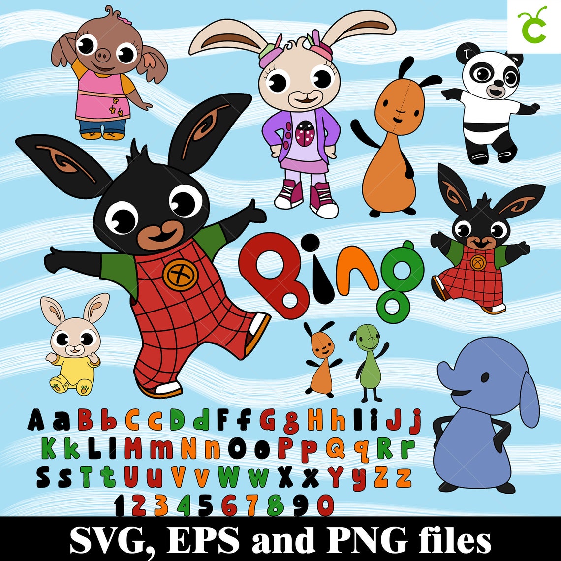 Bing bunny bing bunny Party bing bunny svg bing bunny | Etsy