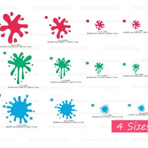 Paint Splatter Machine Embroidery Designs: Artistic Stitch Patterns (4 ...