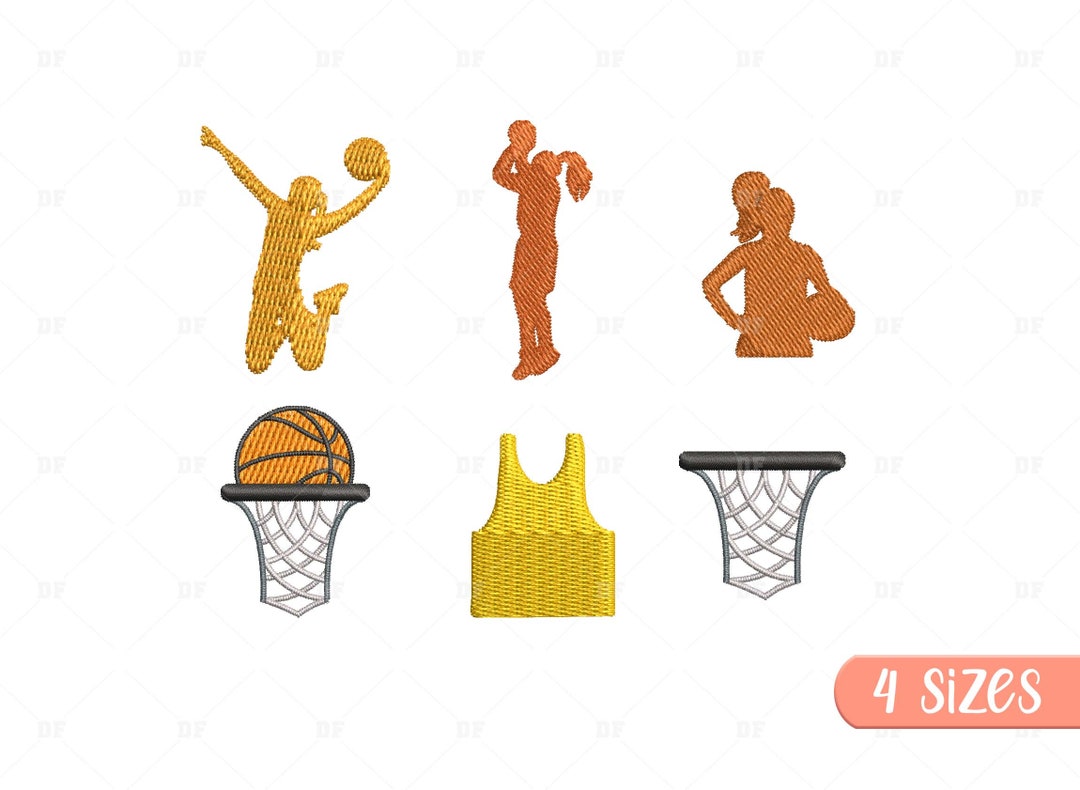 Mini Basketball Girl Player Embroidery Designs, Basketball Player ...