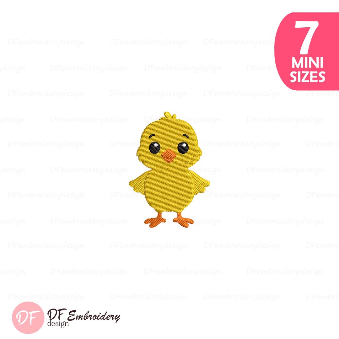 Mini Baby Chick Embroidery Design, Spring Easter Pattern (digital ...