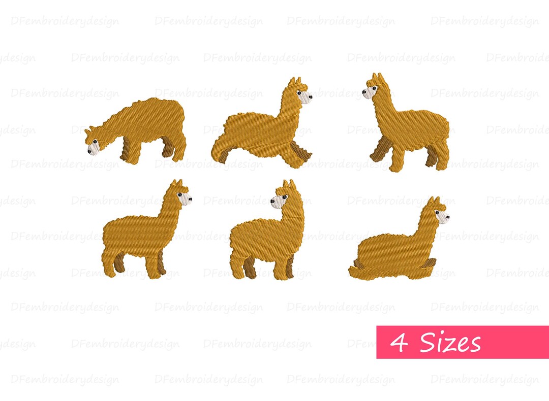 Mini Alpaca Embroidery Designs, Alpaca Embroidery Designs, Animal ...