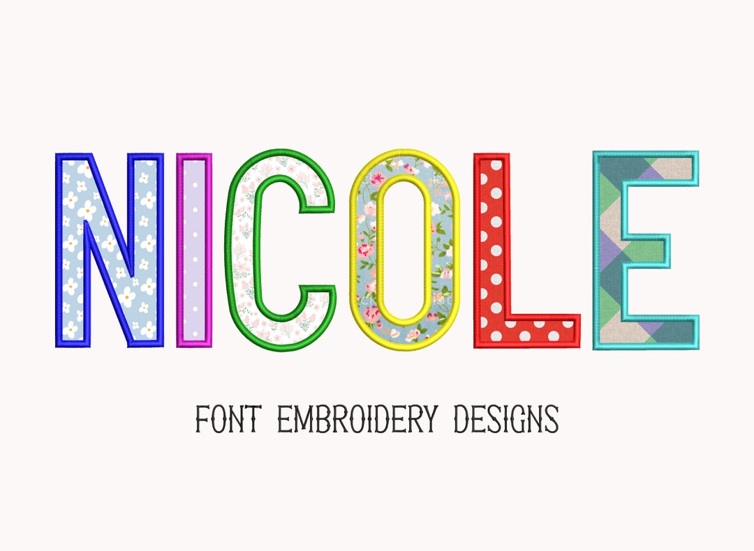 Font Applique Embroidery Design, Applique Font Embroidery Design ...