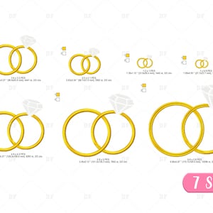 Diamond Ring Embroidery Design: Wedding Jewelry Applique (7 Sizes ...