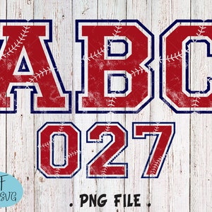 Baseball Font: PNG Letters and Numbers (digital Download) - Etsy