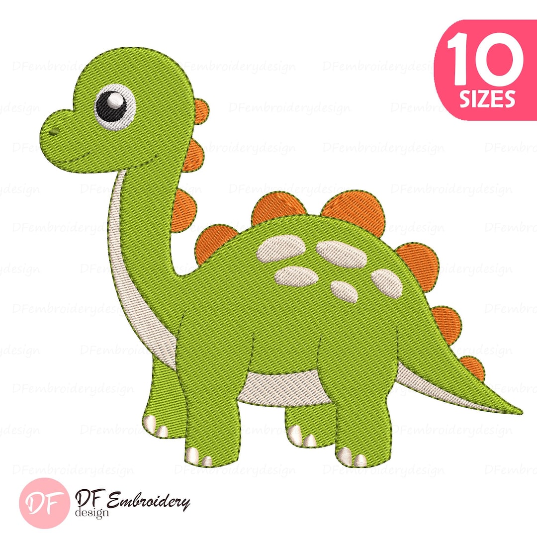 Cute Baby Dinosaur Machine Embroidery Design (instant Download) - Etsy
