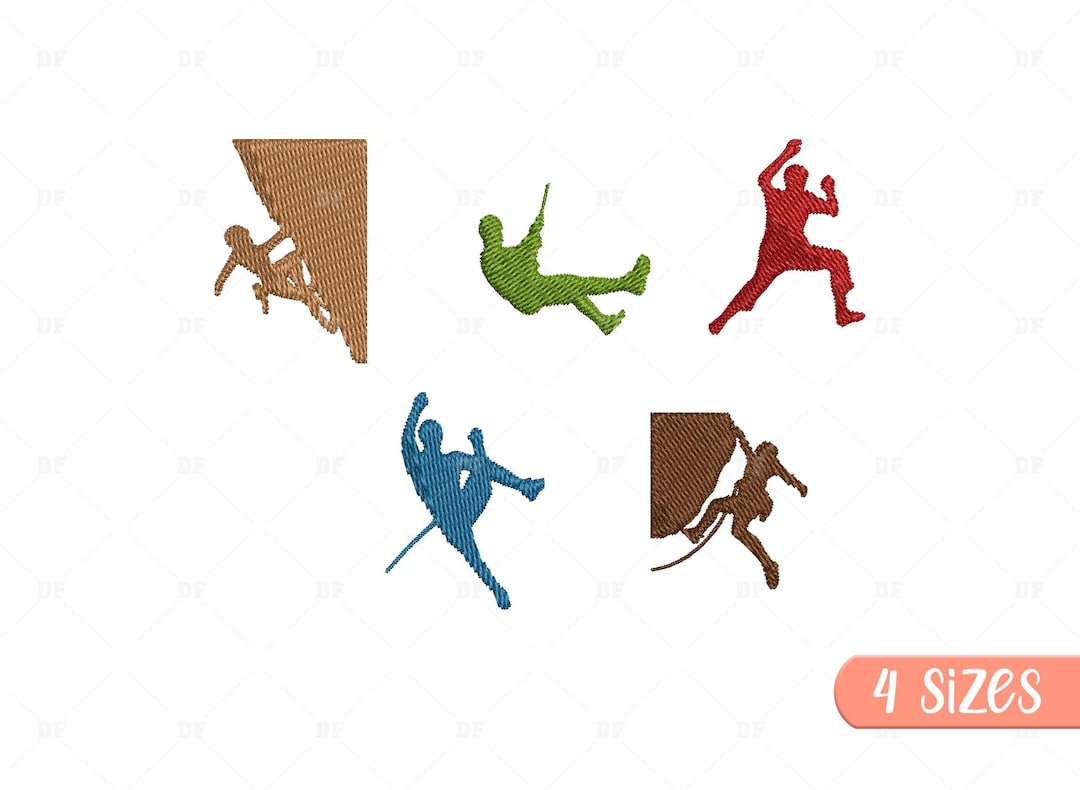 Mini Rock Climbing Embroidery Designs, Rock Climbing Embroidery Designs ...