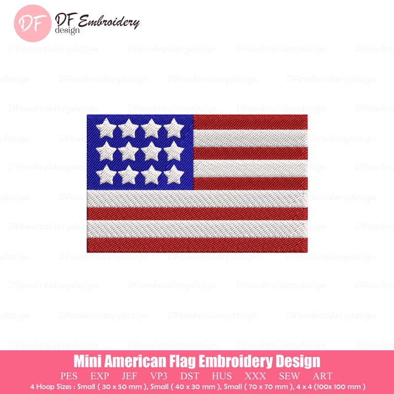 American Flag Embroidery - Etsy