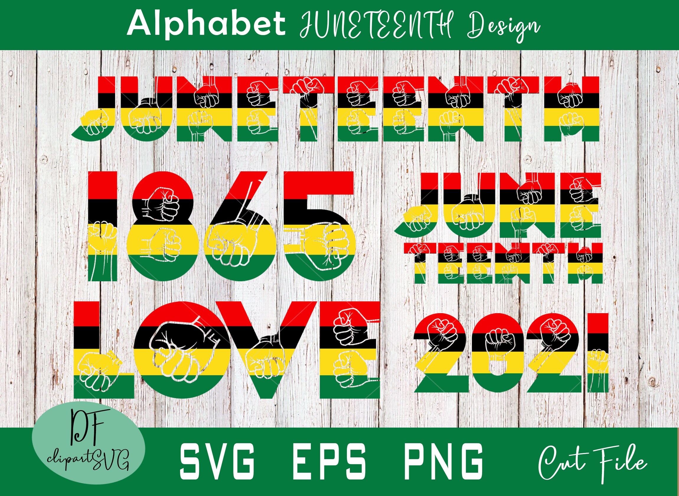 Juneteenth Font svg Bundle layered for cut in vinyl with | Etsy