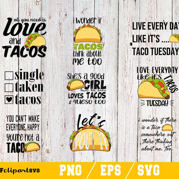 Taco Svg - Etsy