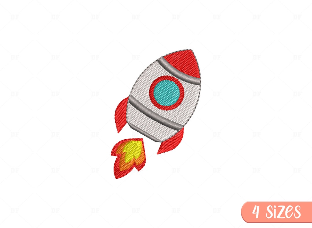 Mini Rocket Embroidery Design, Spaceship Embroidery Designs, Baby Boy ...