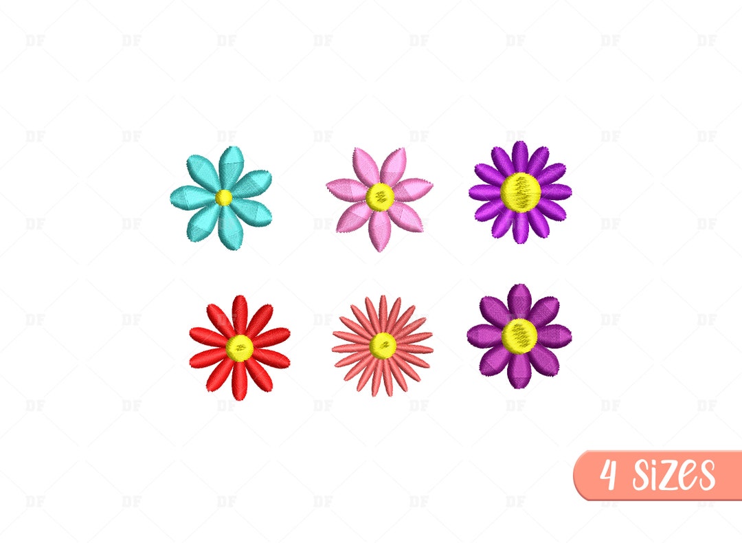 Mini Flower Embroidery Designs, Flowers Embroidery Designs, Flower ...