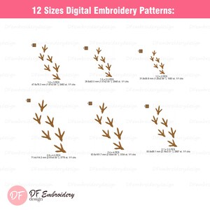 Chicken Footprints Embroidery Design, Farm Animal Tracks (instant ...