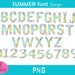 SUMMER FONT, Summer Alphabet, Font PNG, Alphabet Png, Number Png ...