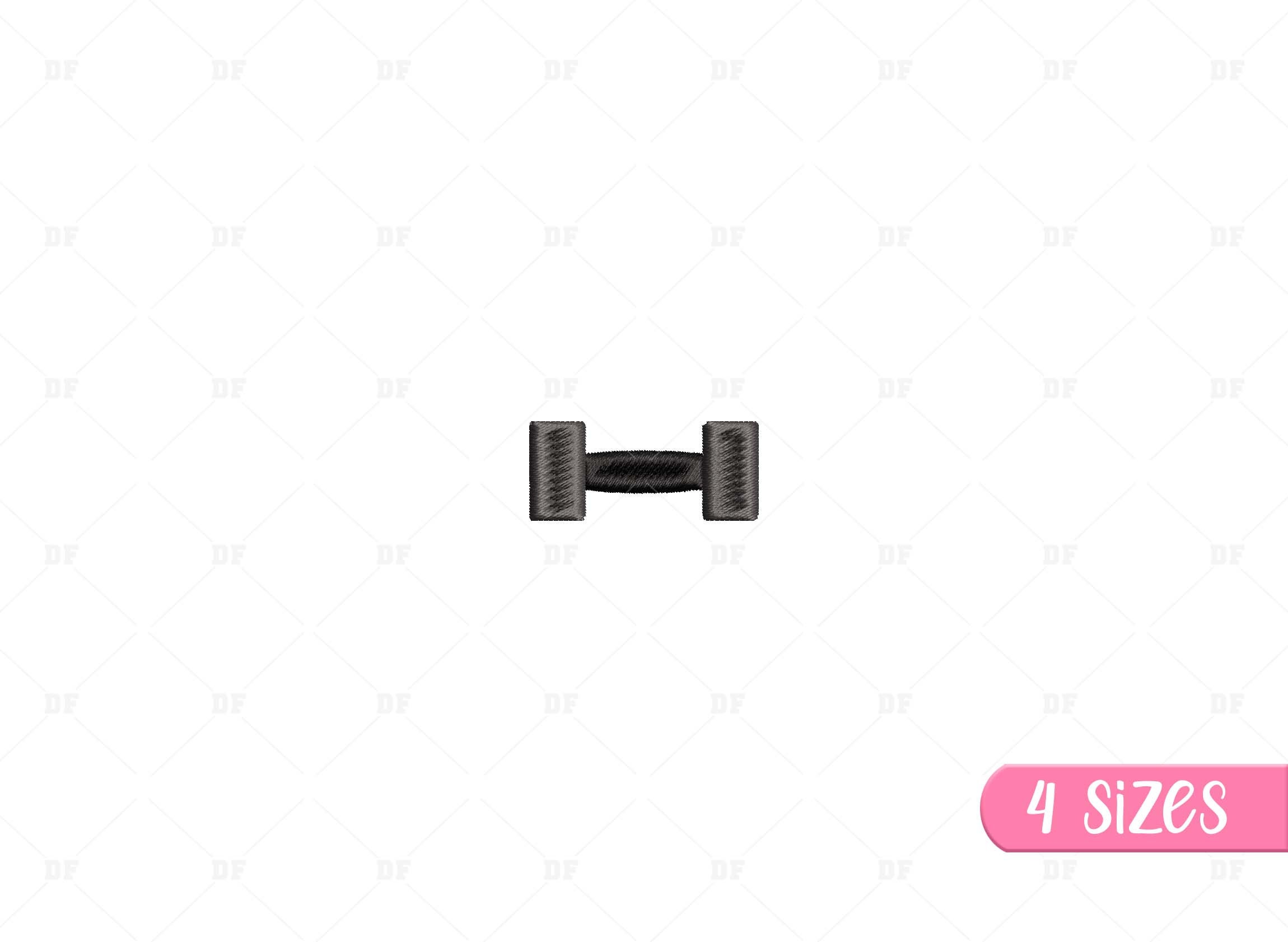 Weights Embroidery Designs: Mini Barbell & Dumbbell (digital Download ...