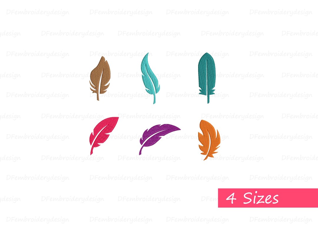 Mini Feather Embroidery Designs, Feather Embroidery Design, Feather ...