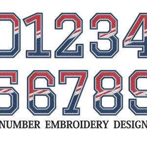 Vintage Sport Number Embroidery Design, Sport Number Embroidery Design ...