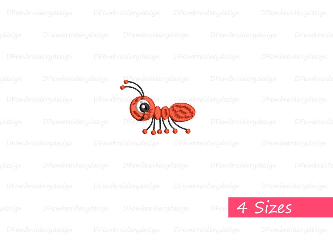 Ant Embroidery Design, Embroidery Design Ant Mini, Machine Embroidery ...