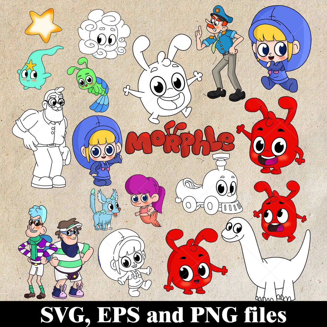 MORPHLE Morphle SVG Bundle Morphle for Cricut Morphle Svg | Etsy UK