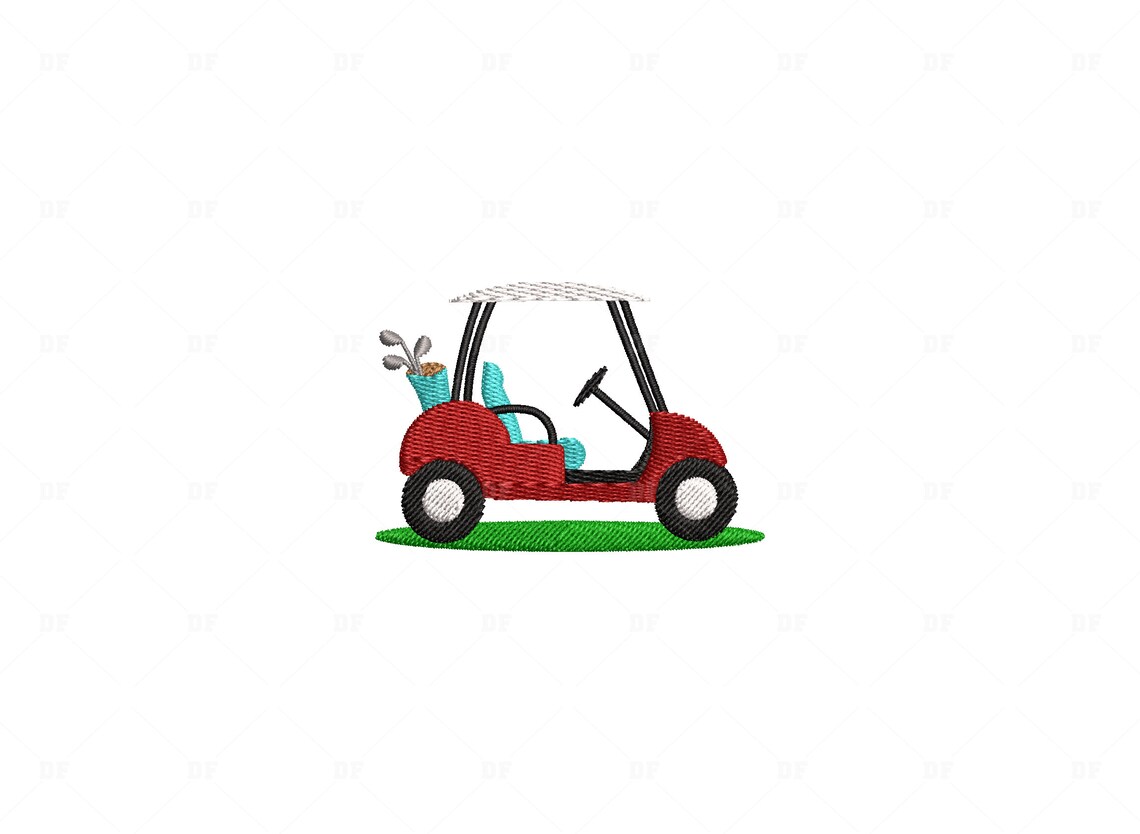 Golf Cart Mini Embroidery Mini Golf Cart Embroidery Design 4 - Etsy