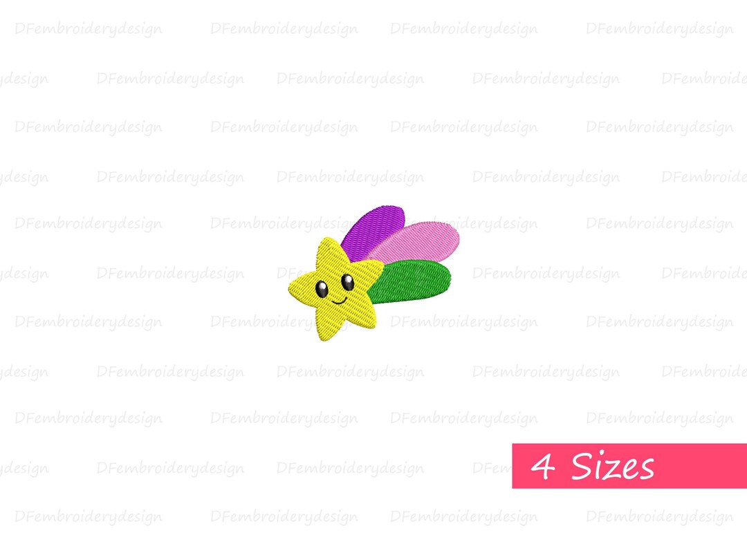 Mini Star and Rainbow Embroidery Design - Cute Star Patterns for Your ...