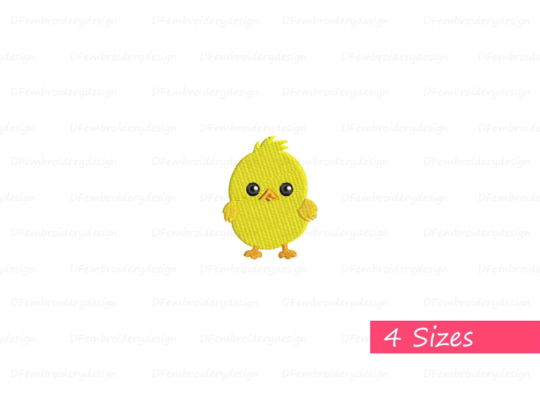 Baby Chick Embroidery Design - Cute Mini Chick Machine Embroidery File ...