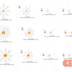 Mini Daisy Flower Embroidery Design, Daisy Embroidery Design, Flowers ...