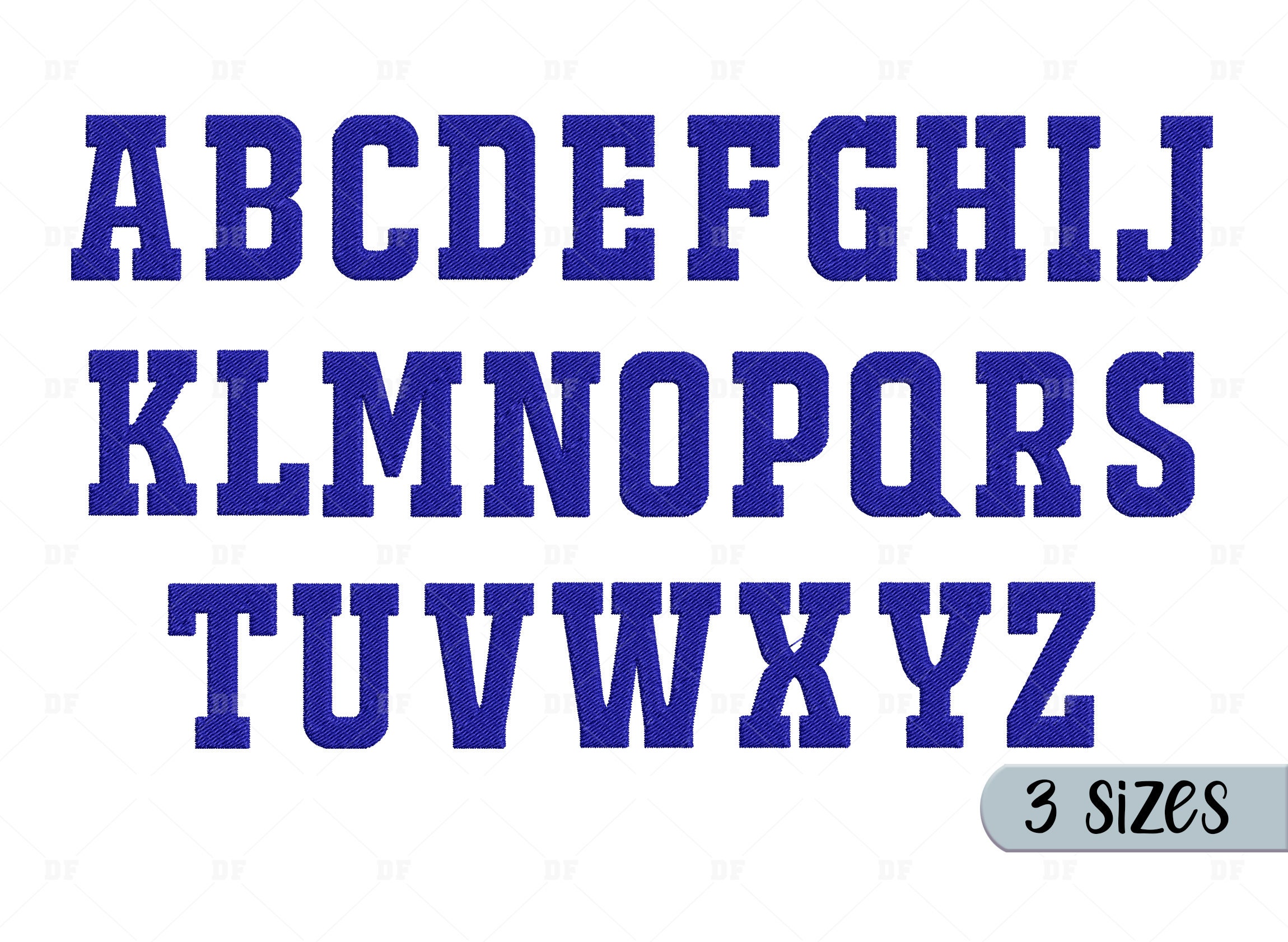 Large Font Embroidery Design Font Alphabet Embroidery Design - Etsy